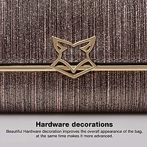 FOXER Glitter Bifold Wallets for Women, Split Cowhide Gift Box Packing Ladies Leather Clutch Purses with Zipper Coin Pocket Women's Credit Card Holder Womens Shiny Evening Wallet Sparkling Rose Gold