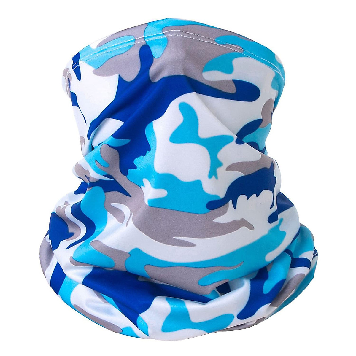 Sheliky 6Pcs Summer UV Protection Cooling Neck Gaiter Face Cover Scarf Outdoor Balaclava Bandana Headband for Men Women Fishing Cycling Running (Pack B)