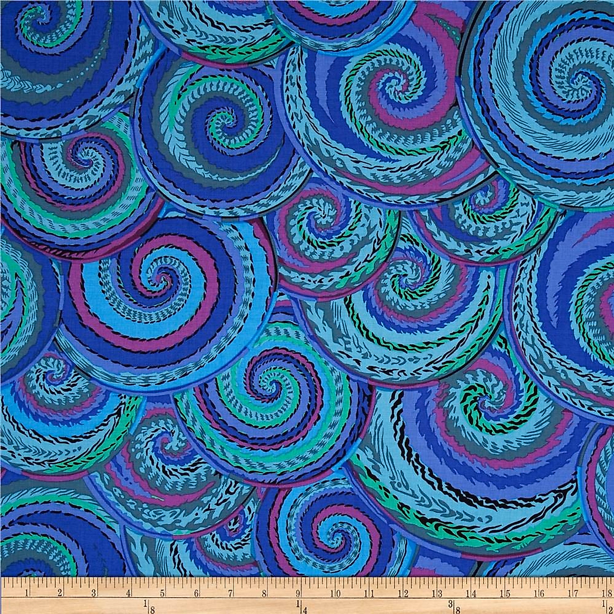 Kaffe Fassett Collective Curly Baskets Cobalt, Fabric by the Yard