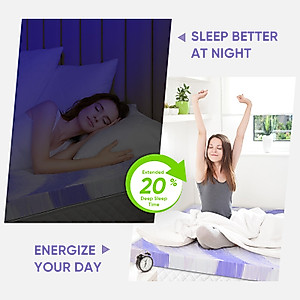 BedsPick 2 Inch Memory Foam Mattress Topper Twin XL, Gel Infused Swirl Soft Foam, College Dorm Extra Long XL Mattress Toppers Single Bed Toppers