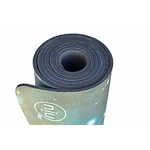 Premium Eco Yoga Mat Travel Interstellar by NIUME | Natural Rubber & Vegan Suede Microfiber - biodegradable, non-slip, grip that adjust to your practice | Profesional | Lightweight | Perfect for Hot Yoga, Bikram, Vinyasa, Pilates & Sweaty Workouts | 183 c