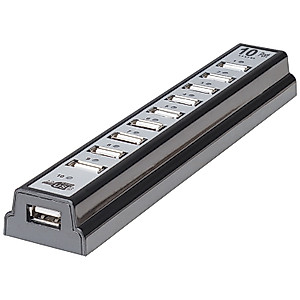 ICI161572 - MANHATTAN 161572 10-Port USB 2.0 Desktop Hub