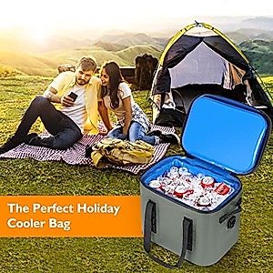 BeEagle Soft Cooler Bag 30 Cans Portable Leak-Proof Soft Pack Cooler Waterproof Insulated Soft Sided Cooler Bag for Picnic,Camping,Hiking,Fishing,Boating,Beach,Outdoor Activities