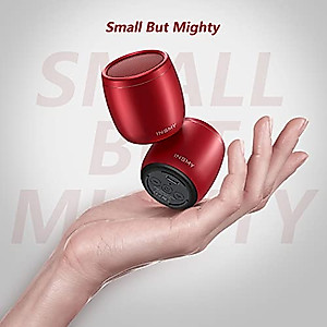 INSMY Small Bluetooth Speaker, Mini Portable Wireless Speaker, Punchy Bass Rich Audio Stereo Pairing, Handheld Pocket Size 10H Playtime Built in Mic for Hiking Biking Gift Laptop Tablet