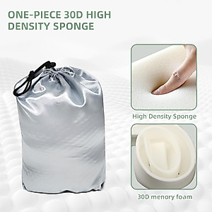 Bed Bridge Twin to King Converter Kit 12 Inch, Split King Gap Filler Mattress Bed Connector, One-Piece Foam with Detachable Cover for Stayover, Family, Vacation Rentals