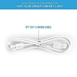 Parmida LED Technologies LED Slim Under Cabinet Light - Additional Accessory: 2FT Linking Cable - (1 Pack) White