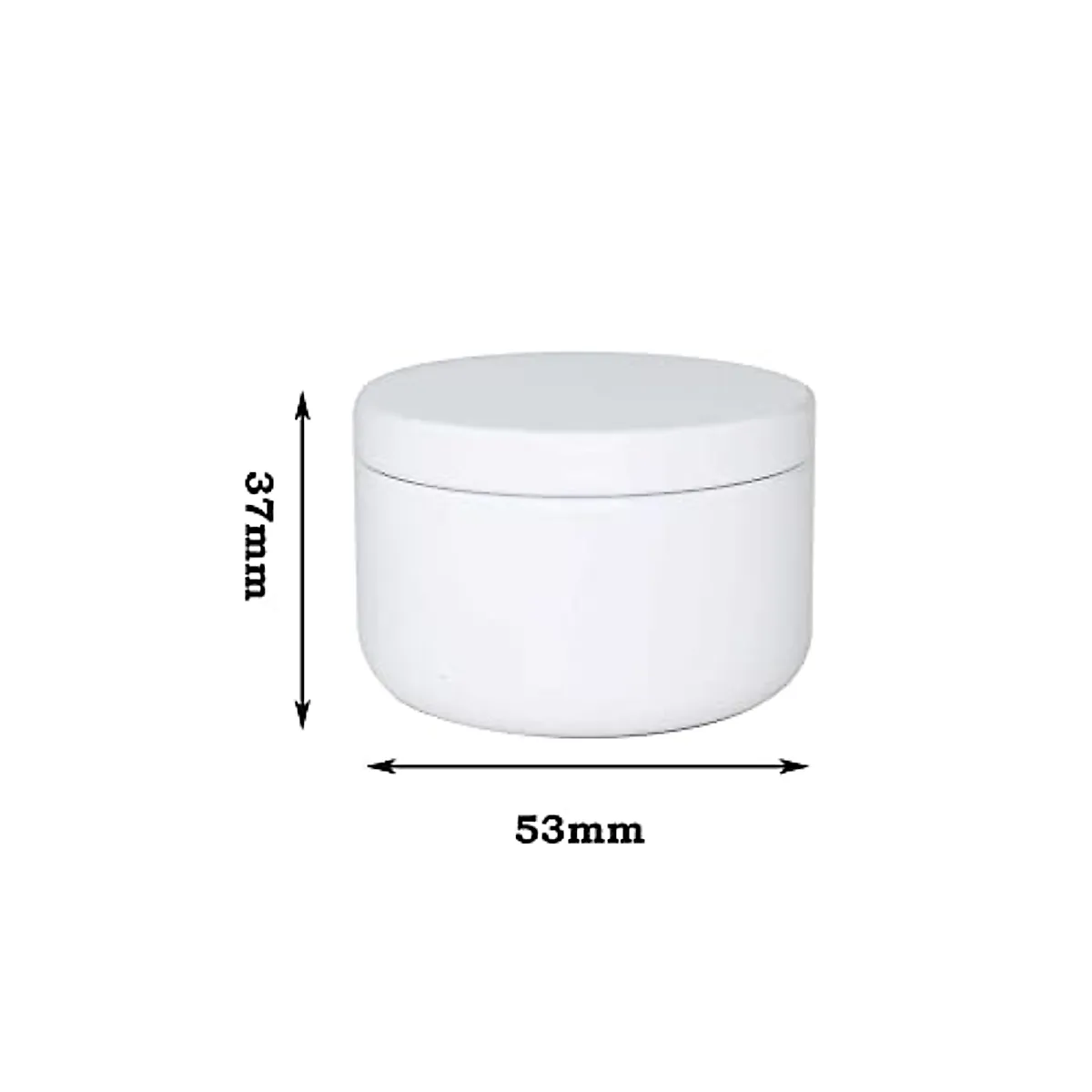 20 Pack 50ml Round White Metal Aluminum Cans Tin Empty Candle Tins Storage Container for DIY Candles Cosmetic Crafts Spice Tea Gift