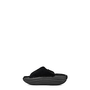 UGG Women's FOAMO UGGPLUSH Slide Sandal, Black, 6