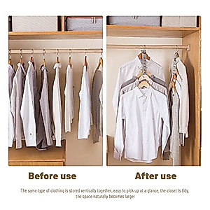 Closet Hanger Organizers, Space Saving Clothes Hanger Connector Hooks, Heavy Duty Hanger Extenders, Closet Hangers Space Savers for Shirts Pants (10)