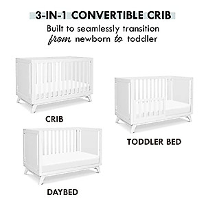 DaVinci Otto 3-in-1 Convertible Crib in White, Greenguard Gold Certified