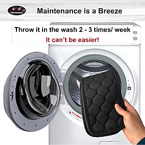 Bathroom Sink Splash Guard 3-Round-Hole : AHA HOMEWARE, Faucet Mat for Bathroom Sink 3 Holes (Black)