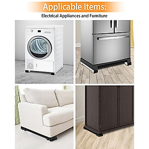 Heavy Duty Appliance Rollers,EWX Fourth Generation Extendable Appliance Rollers Adjustable Base For Washer and Dryer, Easily Move Washing Machine, Furniture,Refrigerators,Wine cooler