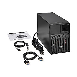 Tripp Lite Eaton Series SmartOnline 1500VA UPS Battery Backup, Pure Sine Wave Double-Conversion, 120V 1350W, Tower, LCD Screen, 6 Outlets, USB, DB9, 2 Year Warranty & $250,000 Insurance (SU1500XLCD)