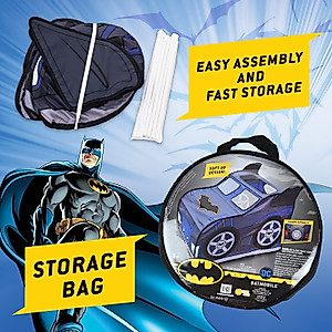 Batman Batmobile Pop Up Tent – Large Indoor Playhouse for Kids | Folds for Easy Storage with Carrying Bag Included | Amazon Exclusive – Sunny Days Entertainment