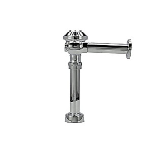 Zurn Z6000-YB-YC Aquaflush Exposed Manual Diaphragm Flush Valve with 3.5 GPF, Sweat Solder Kit, Cast Wall Flange in Chrome