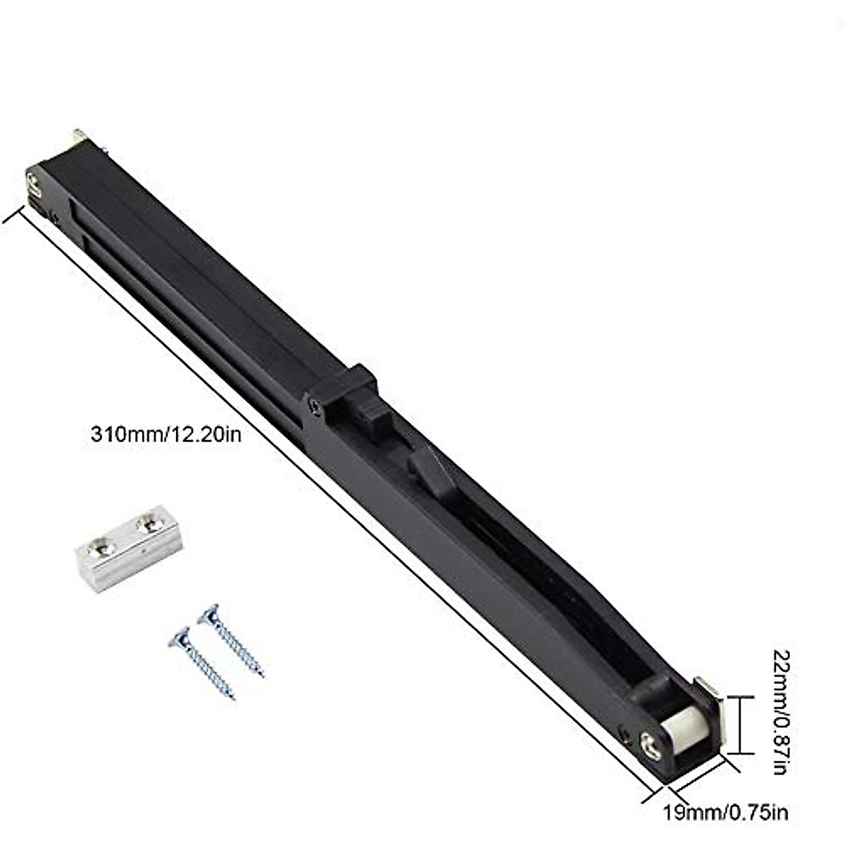 ZEKOO Sliding Barn Door Hardware Soft Close Mechanism, Sliding Barn Door Hardware of Spring Buffer Damper, Fit for Single Door or Double Door Close or Open (2 Sets)