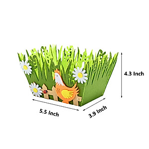 DSJ 1 PCS Felt Storage Basket Fabric Storage Cube Organizer Candy Basket for Party Decorations