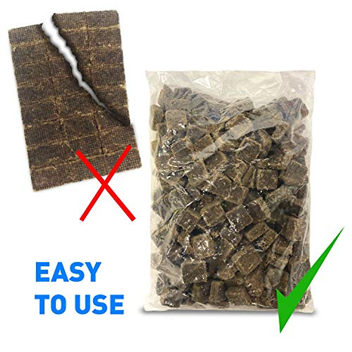 Eco Cubes Fire Starter Squares – Great Fire Starters for Wood Stove, Fireplace, Charcoal Grill – Quantity 168