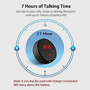 Avantree CK310 Bluetooth FM Transmitter for Car, Wireless Radio Adapter Hands Free Car kit with Magic Tape, Auto Power On Off with Car, Rechargeable Or USB Wired, Stereo Receiver for Music Call, 7H