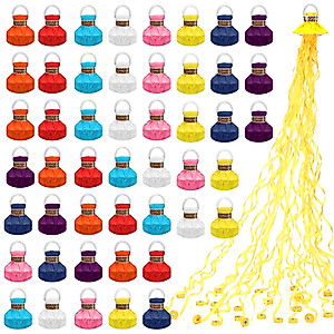 Arrowbash 48 Pcs Confetti Poppers Hand Throw Streamer Poppers No Mess Paper Cracker for Christmas Holiday Birthday Wedding New Years Party Reception Graduation Send off Celebration(Multicolor)