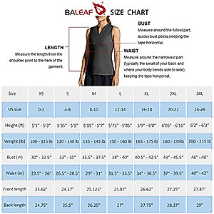BALEAF Women's Sleeveless Golf Tennis Shirts Lightweight Quick Dry V-Neck Tank Tops Polo Black M