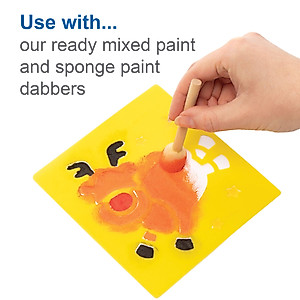Baker Ross EF298 Christmas Stencils Set of 6 - Festive Painting Crafts for Kids Personalization Art Activities