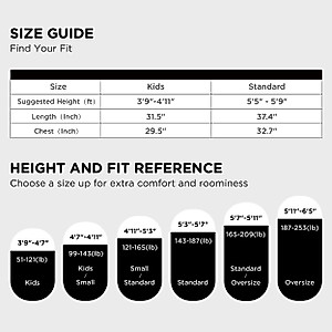 Bedsure Wearable Blanket Hoodie, Blanket Hoodies for Women Sherpa Hoodie as Gifts for Her Mom Girlfriend Kids, Hooded Blanket, Kids, Corgi, Silver Grey