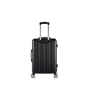 Rockland Paris Hardside Luggage with Spinner Wheels, Black, 3-Piece Set (20/24/28)
