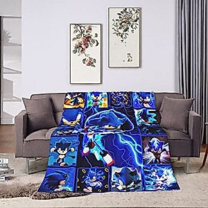 PAPFESPY Blanket for Aldult Animes Funny Blanket Throw Blankets, Flannel Fleece Blankets and Throws for Better Relaxing, Comfy air Condition Blanket 50"x40"