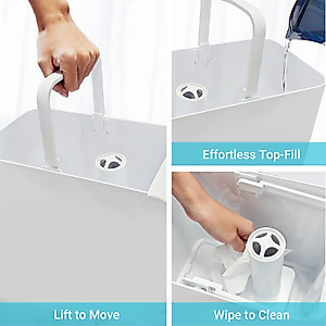 6L Humidifiers for Bedroom Home, Smart Warm and Cool Mist Humidifier for Large Room, Cool Mist Humidifiers for Plants, Top Fill Design and Alexa & App Control, Essential Oil Compatible