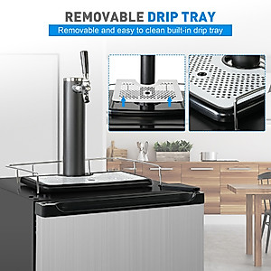 Clarfey Keg Dispenser,Draft Beer Dispenser, Full Size Keg Refrigerator