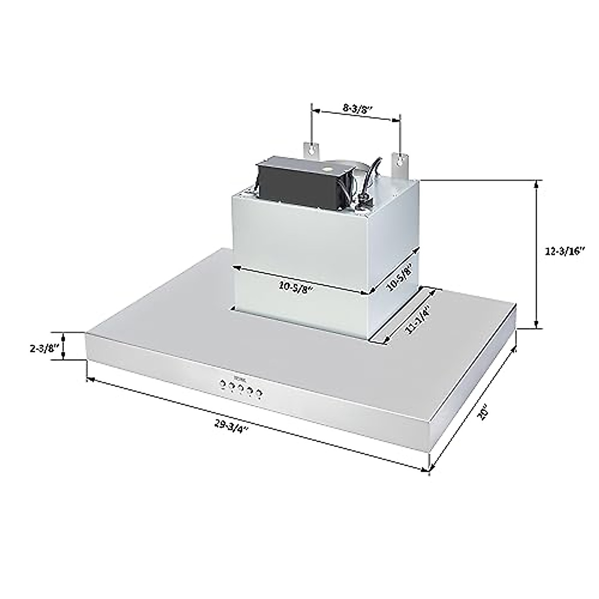 KOBE Range Hoods RAX2130SQB-2 Under Cabinet Range Hood, 30-Inch, Stainless Steel