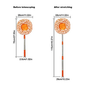 Mops for Floor Cleaning, 360 Degree Rotatable Adjustable Cleaning Mop, Extendable Wall Cleaner Mop,with Reusable Washable Mop Head, Wall Cleaning Mop for Wall Ceiling Floor