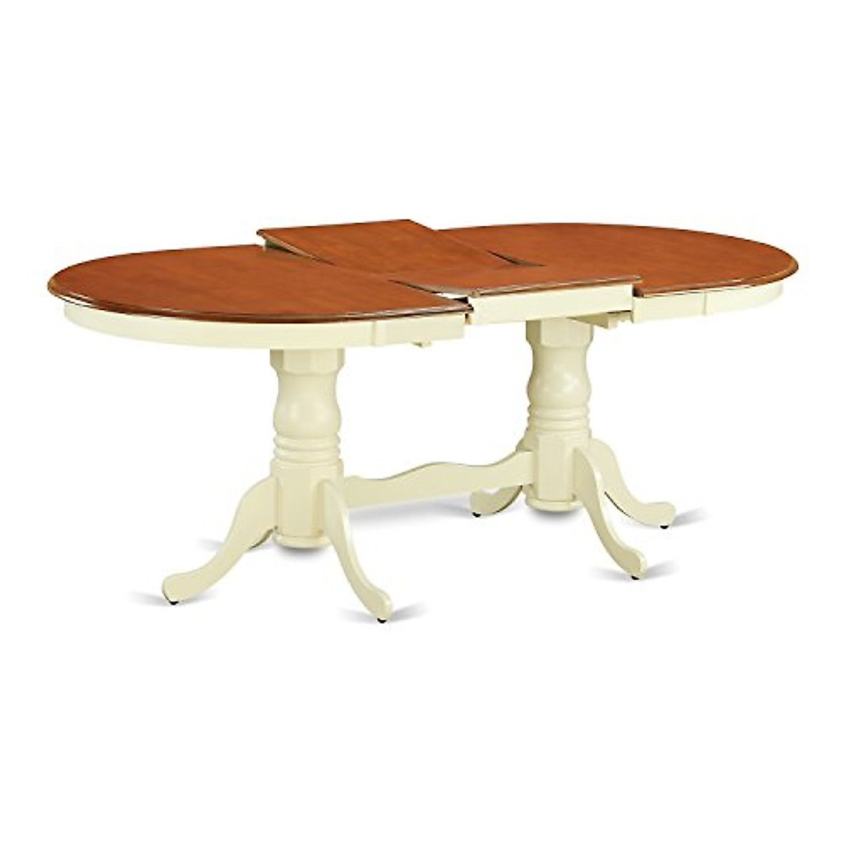 East West Furniture PLKE9-WHI-W Dining Table Set, 9 Pieces