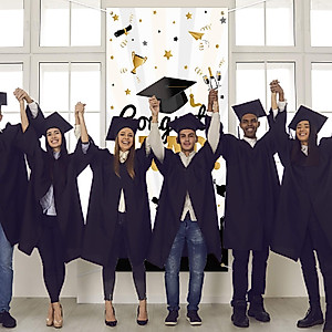 2022 Large Graduation Party Banner for Graduation Decorations, Congrats Graduation Sign Door Cover, Graduation Party Supplies for Photo Prop Booth Backdrop Indoor Outdoor
