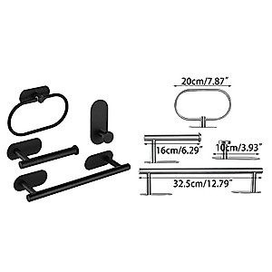 4Pieces Bathroom Towel Rack Large Capacity for Kitchen Bathroom Home Dormitory Towels Holder Space Saving Hand Towel Holder