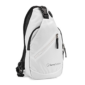 Savvy Outdoors Sling Backpack for Women - Small Crossbody Bags with One Strap Perfect for Hiking, Walking, Traveling - Small Outdoor Over The Shoulder Travel Accessories Perfect Women's Gift - White