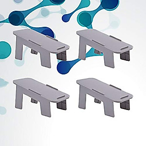 EXCEART White Shoe Cabinet 4pcs Shoe Slots Organizer Stackable Shoe Stacker Plastic Double Deck Shoe Rack Holder Boot Stand Dividers Space Saver for Closet Organization (Grey) Corner Shoe Rack