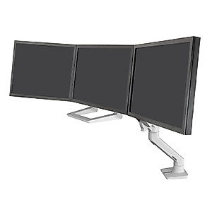 Ergotron – HX Triple Monitor Bow Kit – Add-on for HX Desk and HX Wall Monitor Arms – White