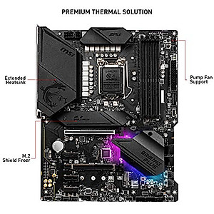 MSI MPG Z490 Gaming Plus Gaming Motherboard (ATX, 10th Gen Intel Core, LGA 1200 Socket, DDR4, CF, Dual M.2 Slots, USB 3.2 Gen 2, 2.5G LAN, DP/HDMI, Mystic Light RGB)