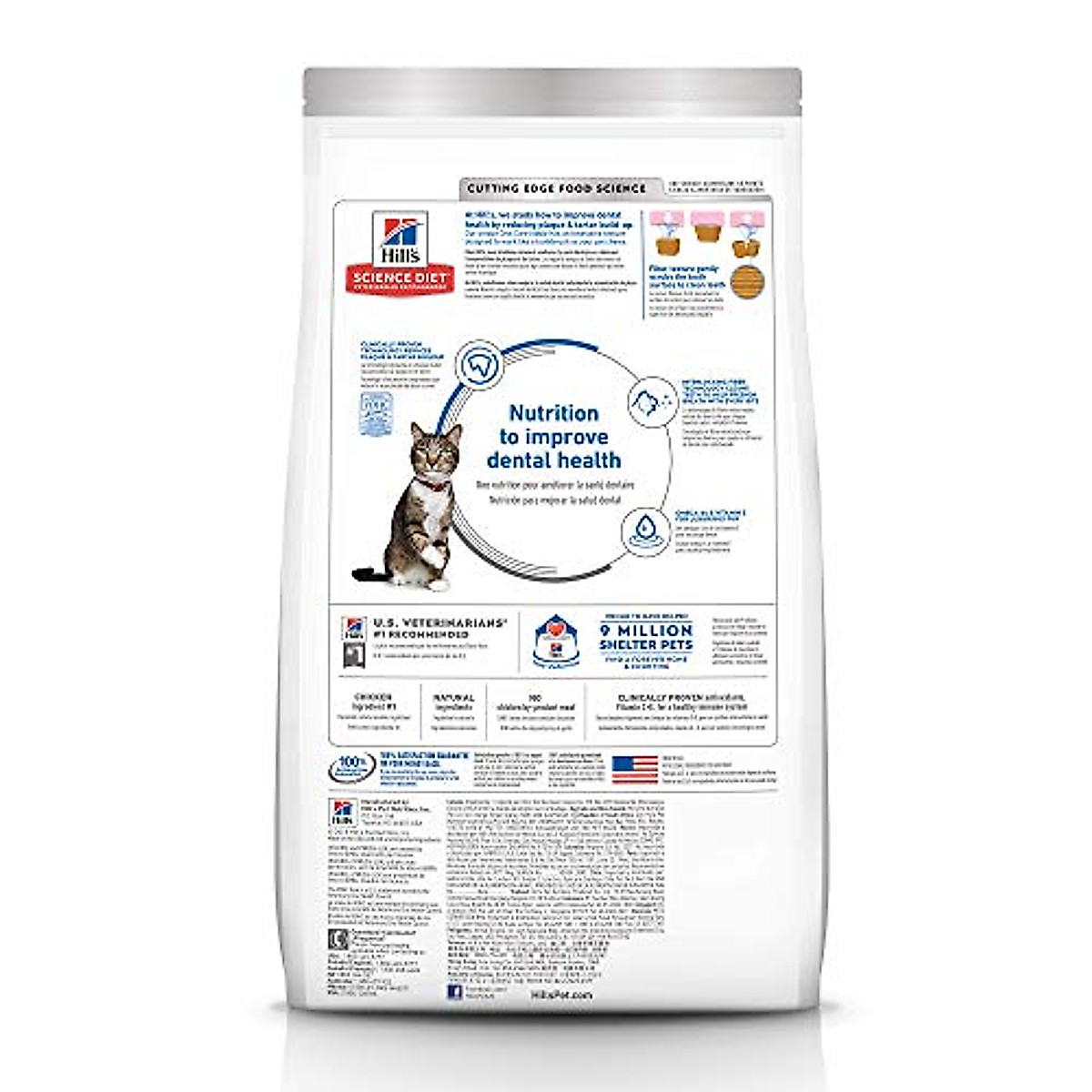 Hill's Science Diet Dry Cat Food, Adult, Oral Care, Chicken Recipe, 7 lb. Bag
