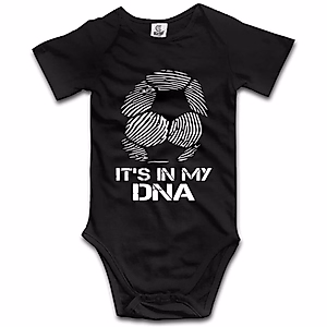 DOQOSESHY Soccer Its in My DNA Baby Climbing Short Sleeve Outfit/Cotton Long Sleeve Romper