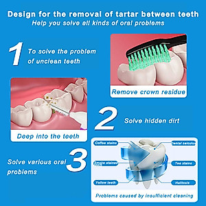 Angzhili 10 pcs Orthodontic Interdental Brush Mini Brush with Toothpick,Tooth Cleaning Tool