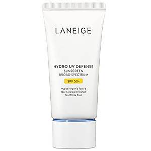 LANEIGE Hydro UV Defense SPF 50+: Lightweight, Daily, Non-Greasy, Sunscreen for UVA & UVB Protection, 1.6 fl. oz.