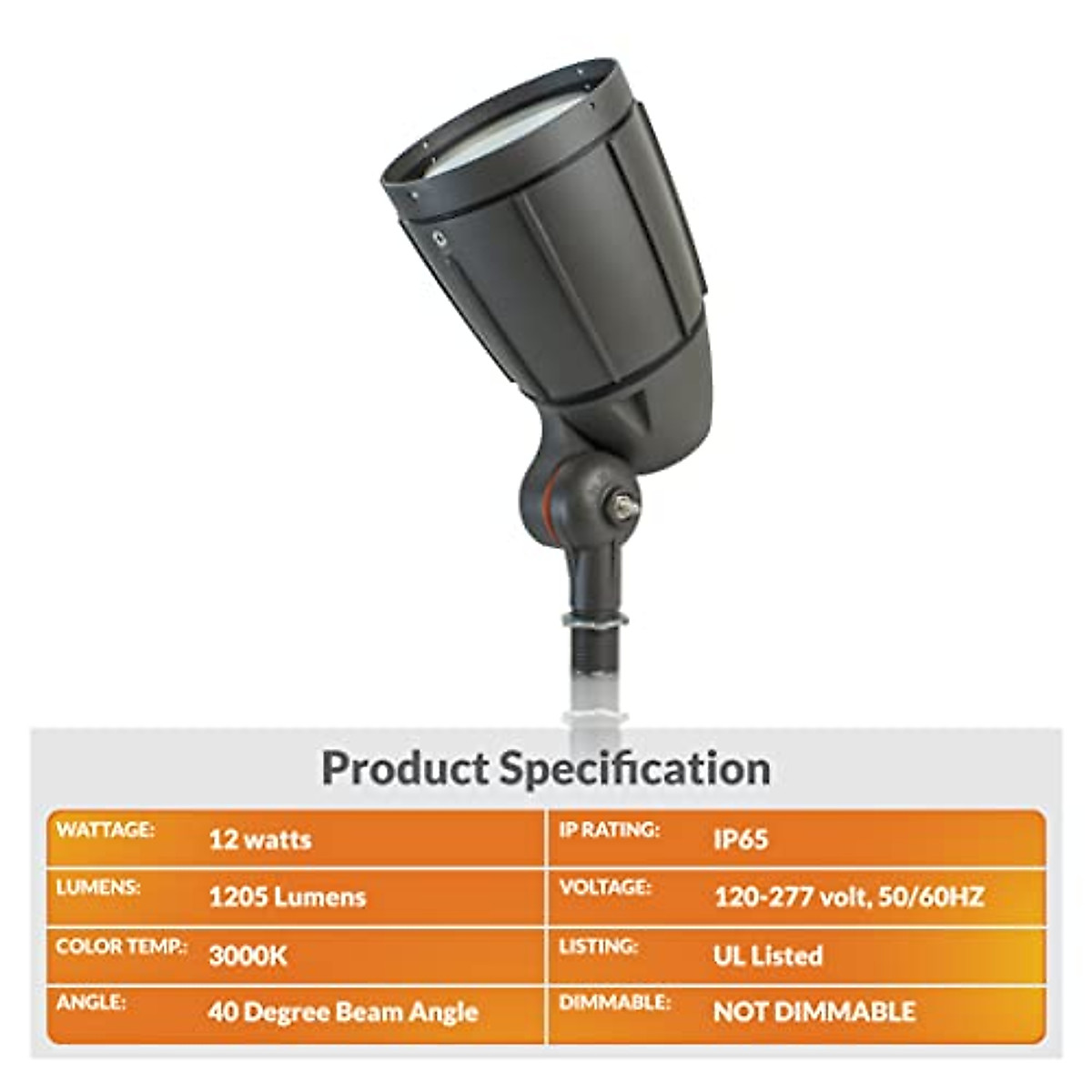 Newhouse Lighting BLF12BRZ 12-Watt Outdoor LED Flood Light, Weatherproof, Bronze