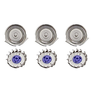 Set of 3 Replacement Heads for Replacing Philips Norelco HQ6 Quadra Action Shavers