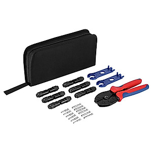 BougeRV 10 Feet 10AWG Solar Extension Cable and Solar Crimper Tool Kit, for Solar Panel Wiring, Solar Installation Assembly Tools