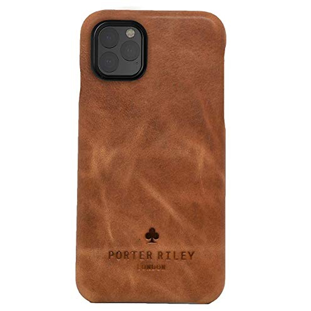 Porter Riley - Leather Case for iPhone 11 Pro (5.8"). Premium Genuine Leather Slimline Back Case (Tan)