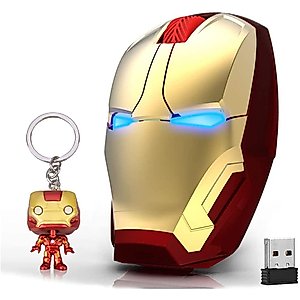 Wireless Mouse 2.4G Full Size Wireless Optical Mice with Nano USB Receiver, 3 Adjustable DPI Levels, 3 Buttons for Notebook, PC, Laptop, Computer (Gold)