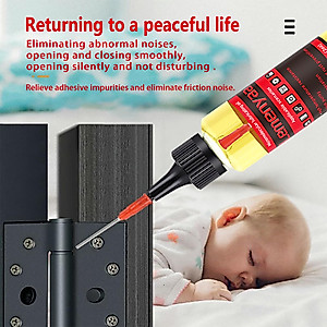 Lemenyaa Door Hinge Lubricant, 2 oz, Silicone Penetrating Oil, Squeak Fix Now-Now, Strong Lube&Rust Inhibitor for Garage Door, Hinge, Lock, Chain, Drawer Slide, Sliding Door(32#)-by Lemenyaa